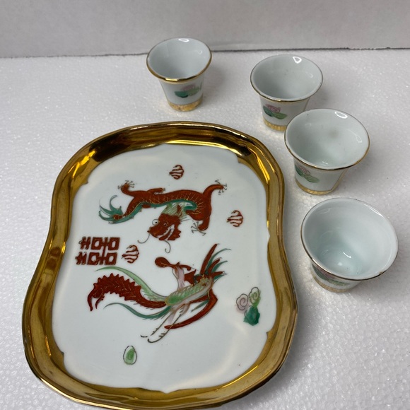 Dining | Vintage Chinese Miniature Dragon Phoenix Tea Set | Poshmark